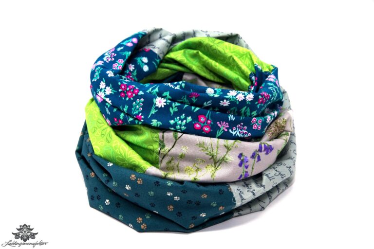 Designer Loop Schals Lieblingsmanufaktur blau rosa