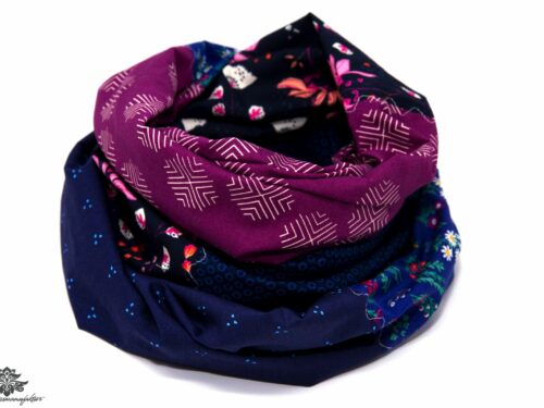 Designer Loop Schals Lieblingsmanufaktur blau rosa