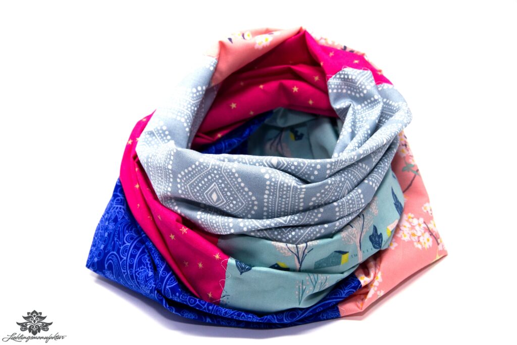 Designer Loop Schals Lieblingsmanufaktur blau rosa