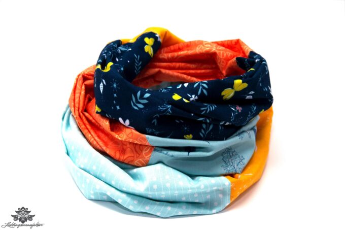 Designer Loop Schals Lieblingsmanufaktur blau rosa