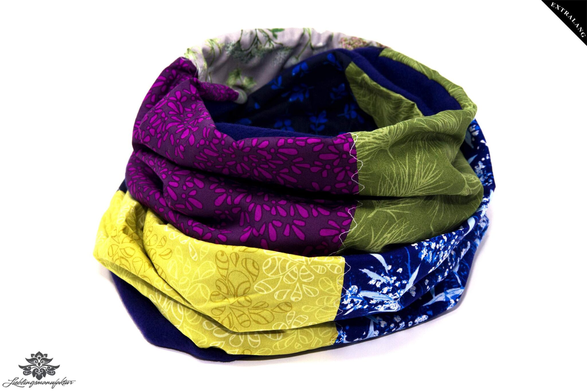 Blauer Schal Winter Schal Damen lang Lieblingsmanufaktur