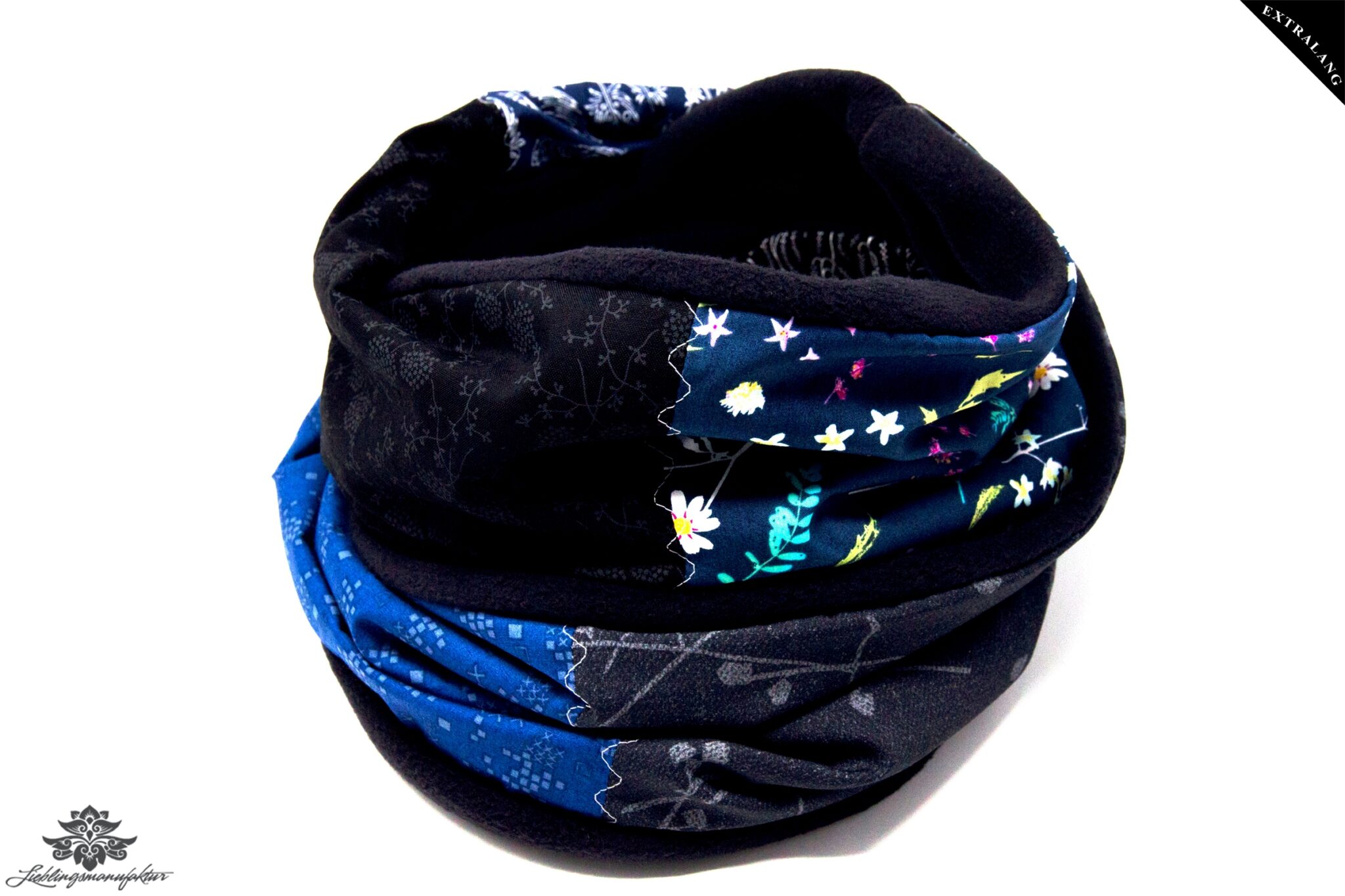 Blauer Schal Winter Schal Damen lang Lieblingsmanufaktur