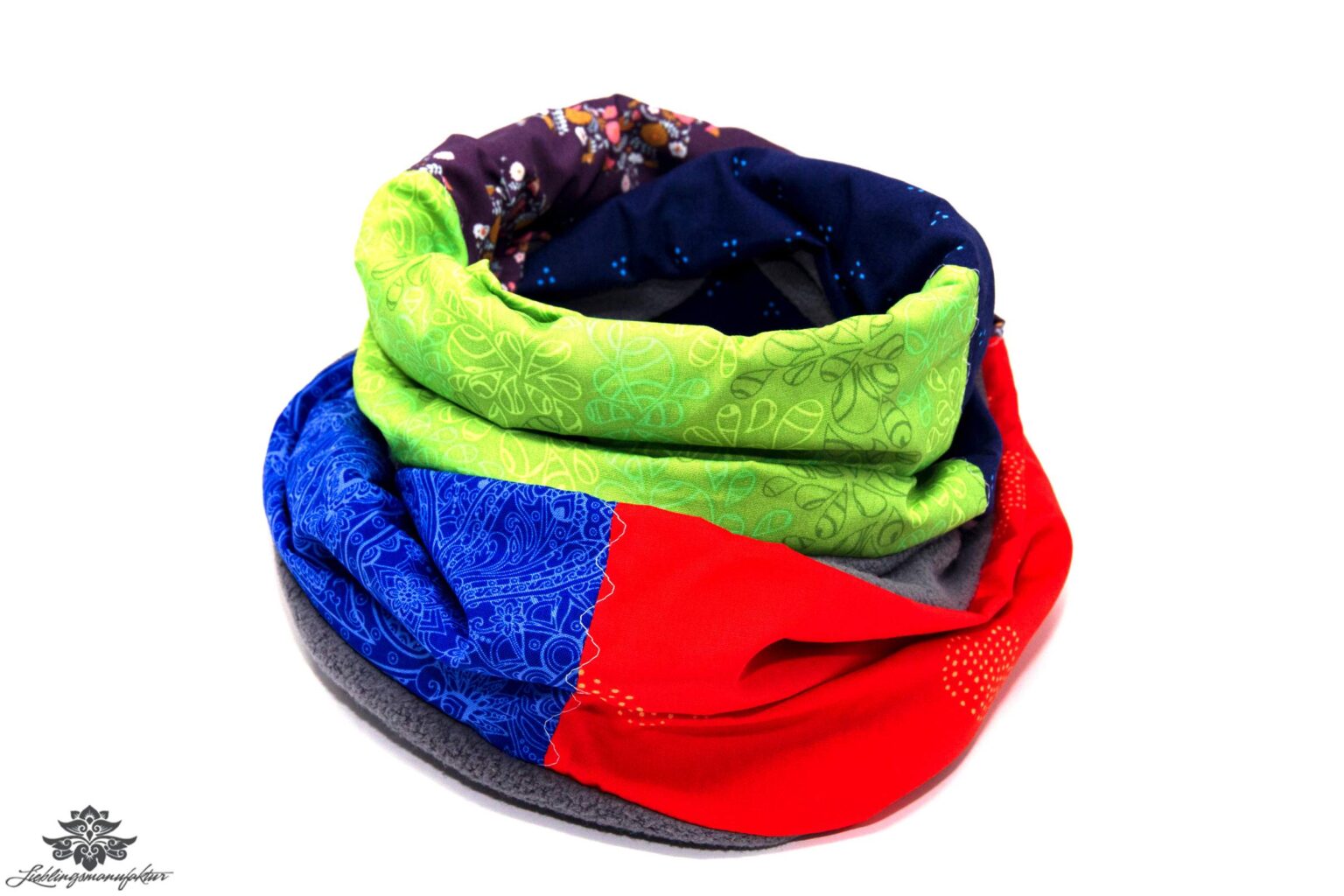 Schal Winter Frauen bunt Loop Patchwork