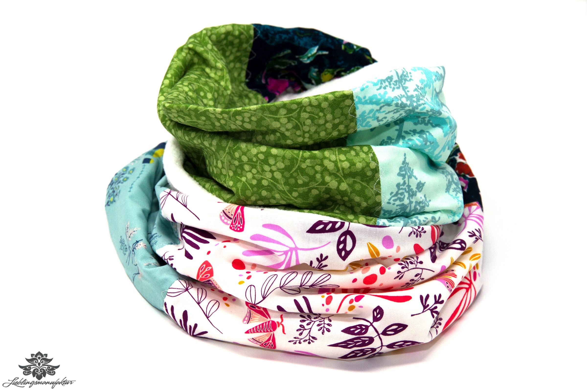 Schal Winter Frauen bunt Loop Patchwork