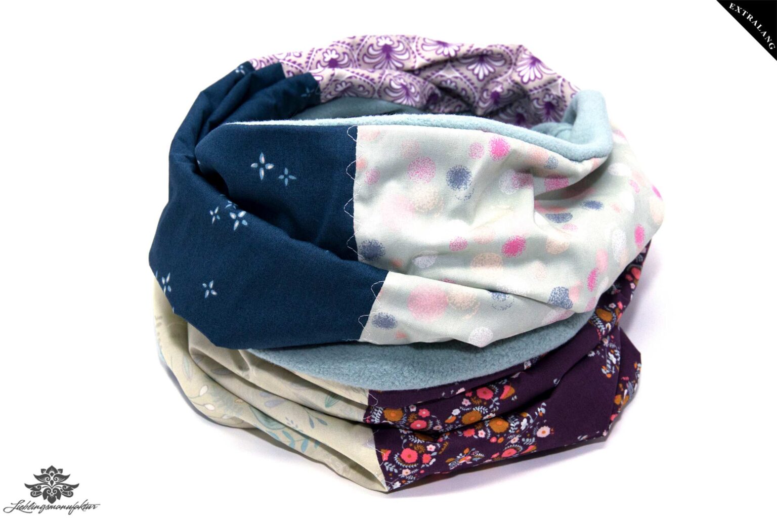Blauer Schal Winter Schal Damen lang Lieblingsmanufaktur